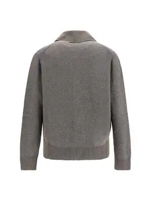 Zegna Cashmere And Wool V-neck Cardigan - Brown