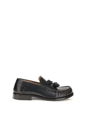 Bottega Veneta Ugo Leather Loafers - Black