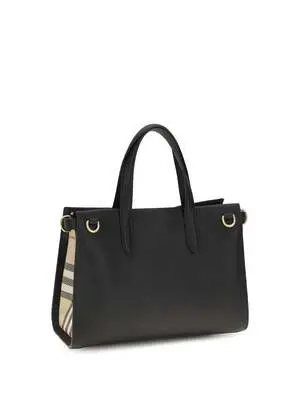 Burberry Small Cotswolds Check Tote Bag - Black