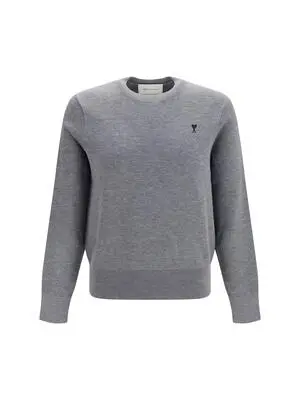 AMI Paris Ami Paris Men Pull Col Rond Ami De Coeur Gray