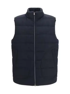 Herno Wool-blend Vest - Blue