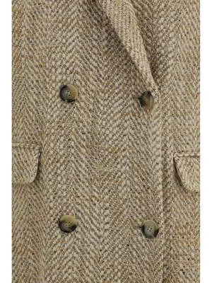 Isabel Marant Étoile Marant Pilda Herringbone Wool-blend Coat