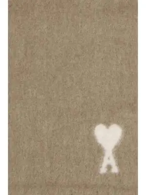 AMI Paris De Coeur Scarf - Cream