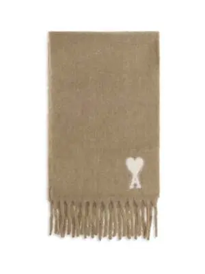 AMI Paris De Coeur Scarf - Cream