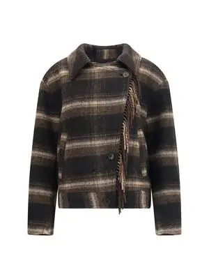 Isabel Marant Étoile Marant Galeane Wool-blend Short Coat - Black