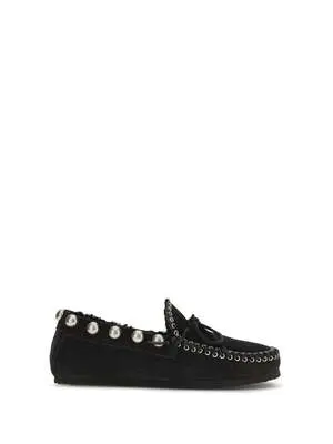Isabel Marant Étoile Fitza Suede Loafers - Black