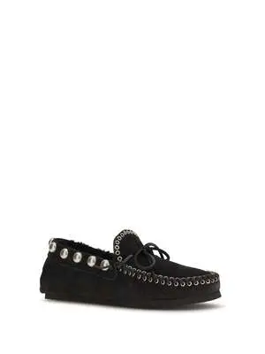 Isabel Marant Étoile Fitza Suede Loafers - Black
