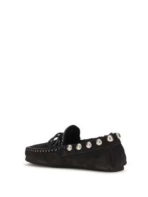 Isabel Marant Étoile Fitza Suede Loafers - Black