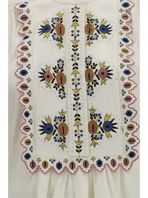 Isabel Marant Étoile Marant Monique Embroidered Top - White