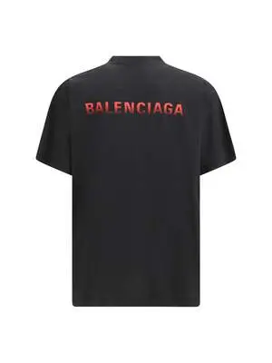 Balenciaga Cotton Logo T-shirt - Black