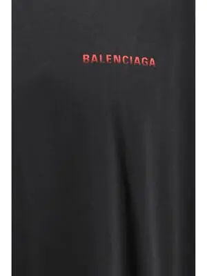 Balenciaga Cotton Logo T-shirt - Black