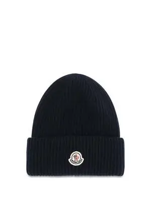 Moncler Wool And Cashmere-blend Beanie - Blue