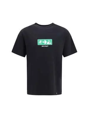 Palm Angels Street Signals Cotton T-shirt - Black
