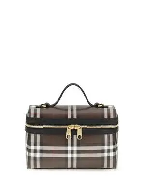 Burberry Vanity Check Handbag - Brown