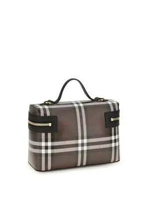 Burberry Vanity Check Handbag - Brown