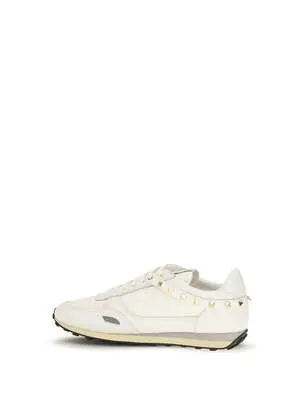 Valentino Garavani Stud Up Sneakers In Leather And Nylon