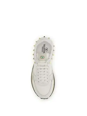 Valentino Garavani Stud Up Sneakers In Leather And Nylon