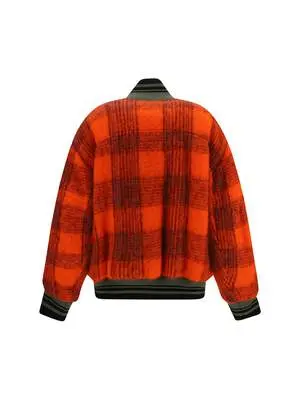 Dries Van Noten Oversized Mohair-blend Bomber Jacket - Orange