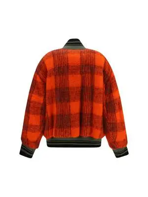 Dries Van Noten Oversized Mohair-blend Bomber Jacket - Orange