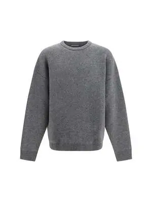 Balenciaga Wool Crewneck Sweater - Gray