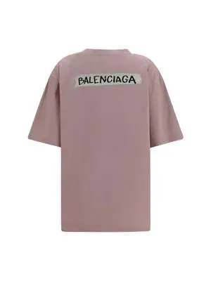 Balenciaga Logo-print T-shirt - Pink