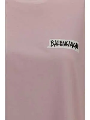 Balenciaga Logo-print T-shirt - Pink