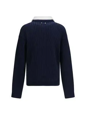 Balenciaga Cotton Sweater With Shirt Details