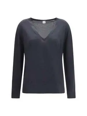 TOTEME V-neck Cashmere-blend Sweater - Gray