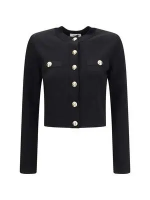 Balmain Round-neck Viscose Cardigan - Black
