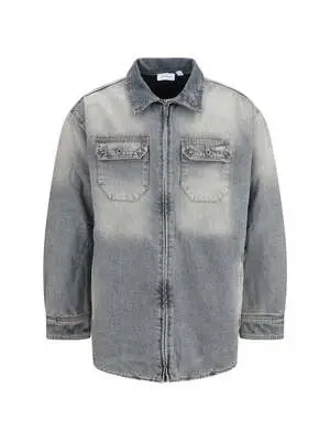 Off-White Oversized Workwear Denim Shirt - Gray