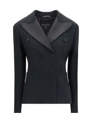 ERMANO SCERVINO Ermanno Scervino Double-breasted Tuxedo Jacket - Black