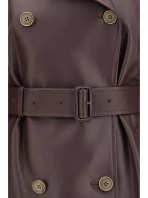 Burberry Short Leather Trench Coat
