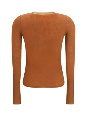 Chloé Ultra-fine Wool Knit Henley Top - Cream