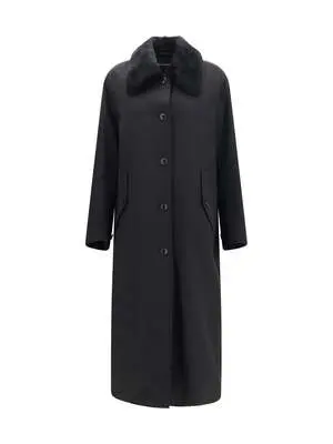 Our Legacy Tundra Coat In Virgin Wool - Black