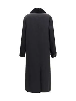 Our Legacy Tundra Coat In Virgin Wool - Black
