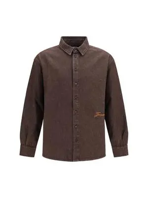 Jacquemus Simon De-nîmes Denim Shirt - Brown