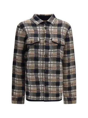 Guest In Residence Checked Cashmere Shirt - Brown
