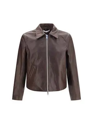 Our Legacy Mini Leather Jacket - Brown
