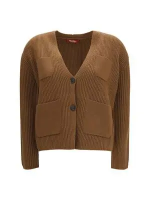 Max Mara Filtro Wool And Cashmere Cardigan - Brown