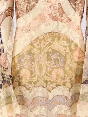 Zimmermann Valiant Panelled Gown Silk Dress