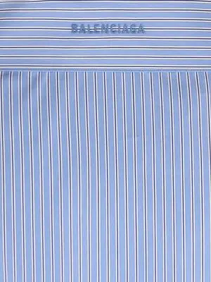 Balenciaga Oversized Cotton Stole Shirt - Blue