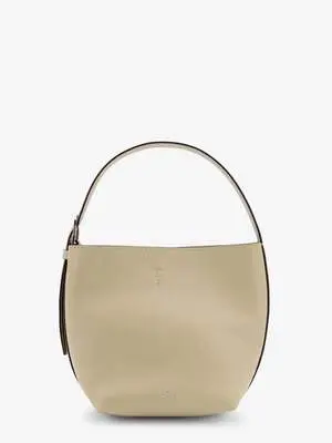 TOTEME Petite Belted Leather Handbag With Logo Lettering Print - Multicolor