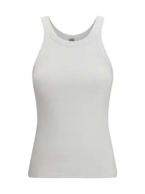 TOTEME Ribbed Cotton Tank Top - White