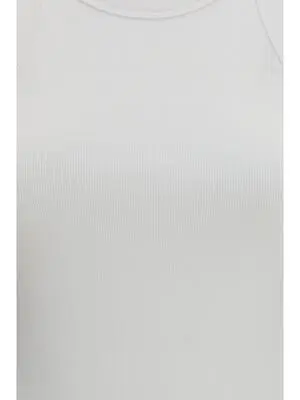 TOTEME Ribbed Cotton Tank Top - White