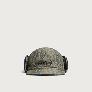 BUTTER GOODS Polartec Reversible Trapper Cap - Forest Camo/navy