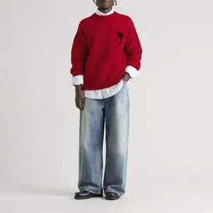 AMI Paris Crewneck Contrasted Adc Jumper