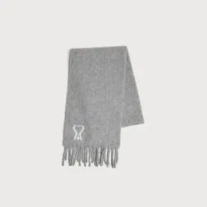 AMI Paris Alpaca Adc Jacquard Scarf - Ash Grey