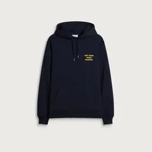 Drole De Monsieur Bold Slogan Hoodie - Navy
