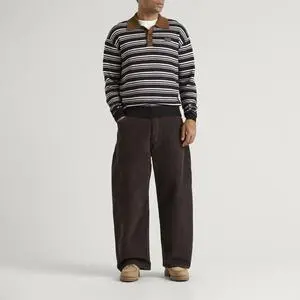 Drole De Monsieur Striped Knitwear Polo - Navy
