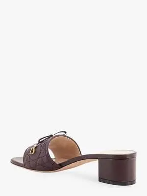 Dior Cannage Sandal With Lambskin Heel - Multicolor